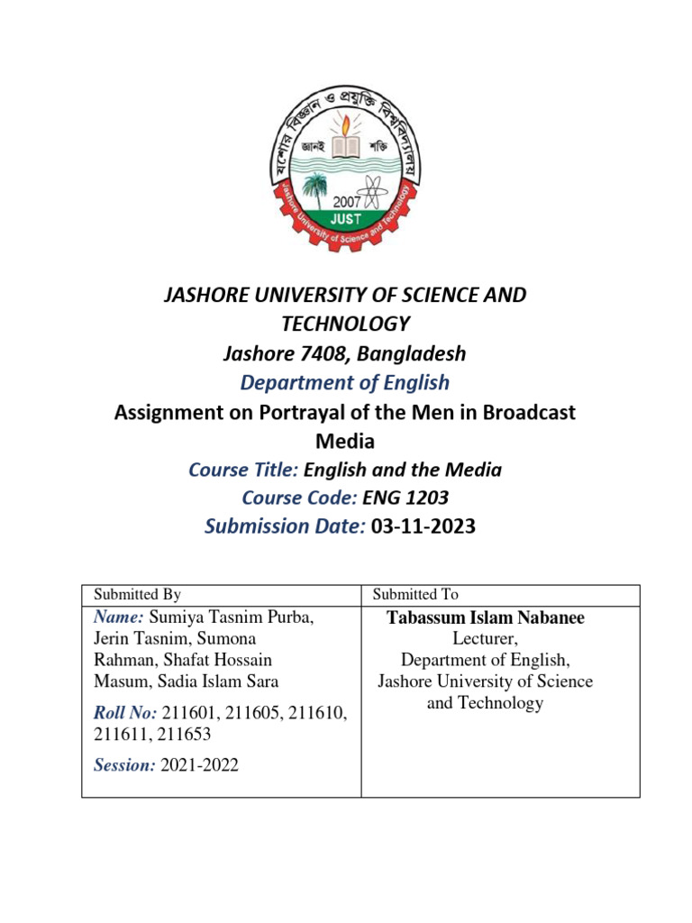 Portrayal of Men in Broadcast Media | PDF | Masculinity | Comedy