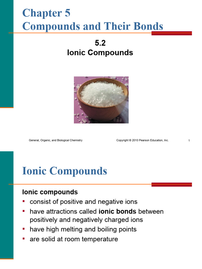 5.2 Ionic Compounds | PDF | Ion | Chemical Compounds