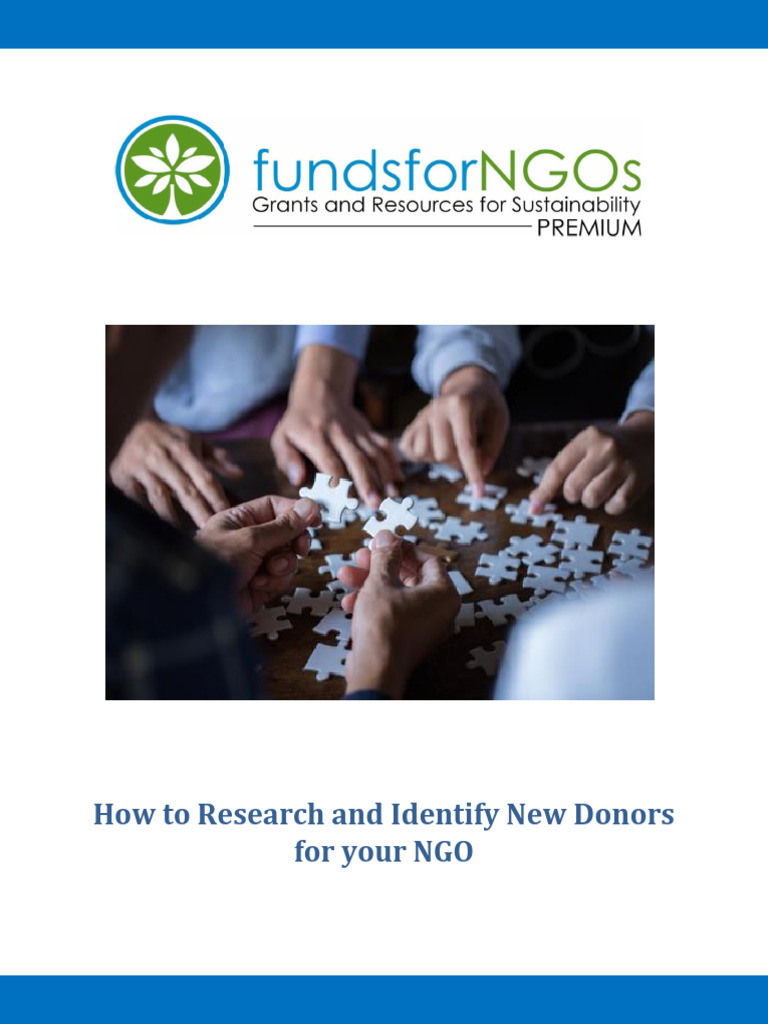 Donor Research Strategies For Ngos Pdf Non Governmental
