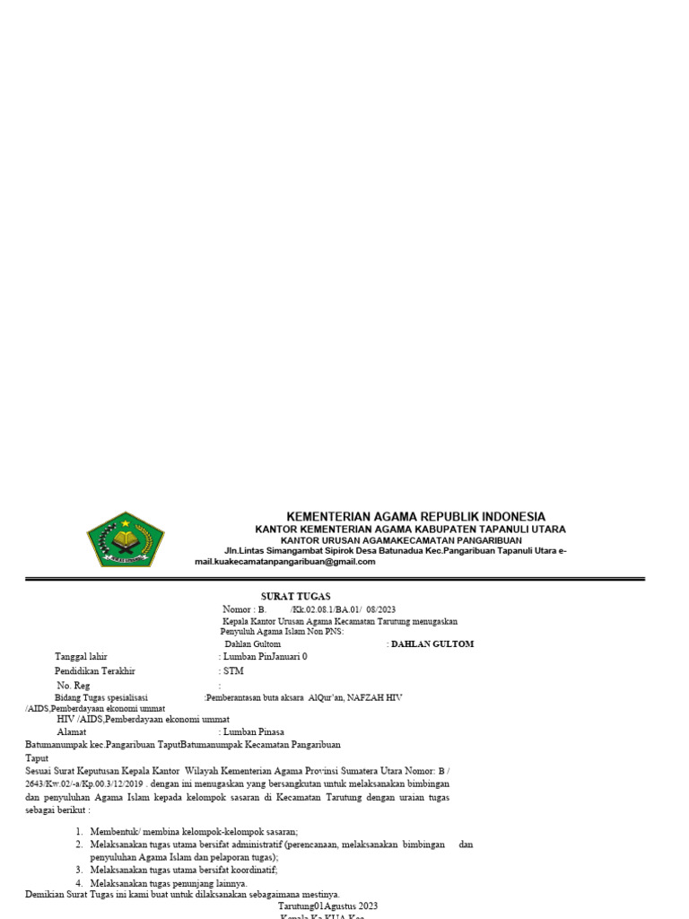 Format Laporan Pai Terbaru | PDF