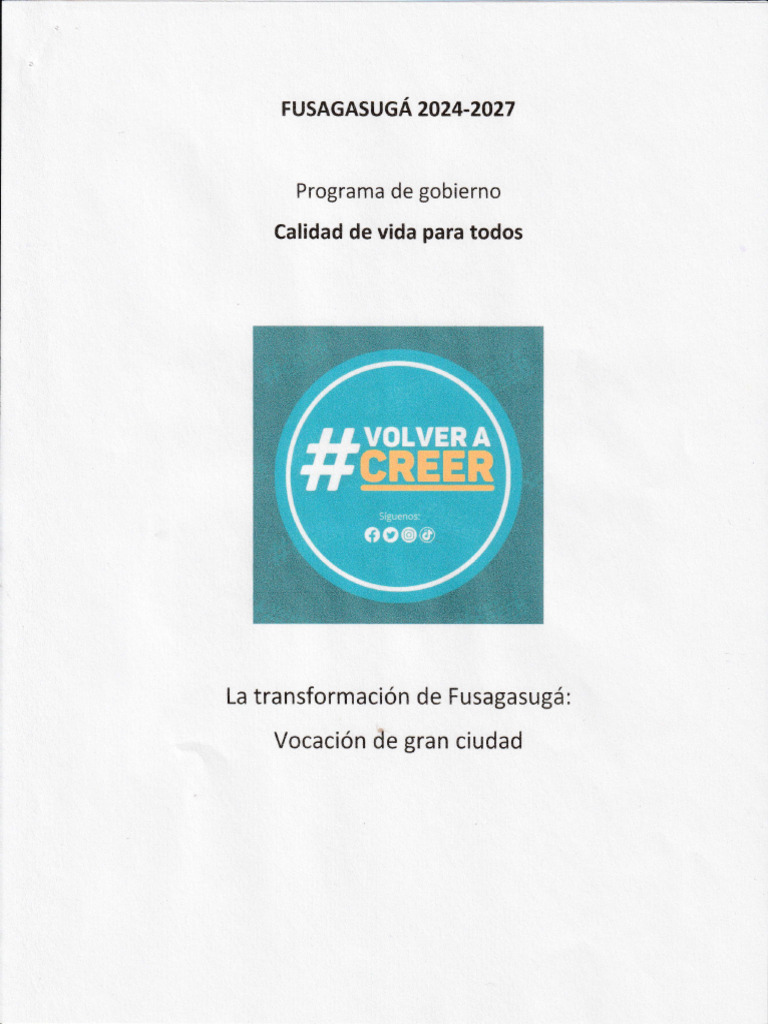 Programa de Gobierno de William García Fayad | PDF | Costo de la vida ...