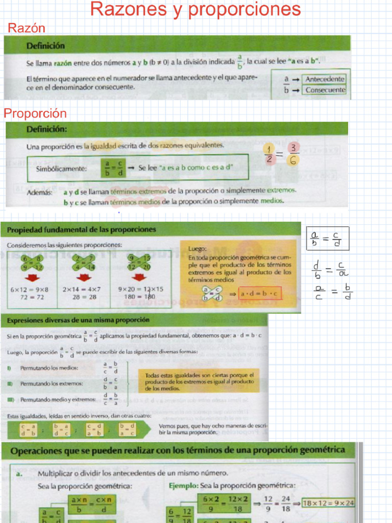 RAZONES Y PROPORCIONES - Inicial (6 de Noviembre) | PDF