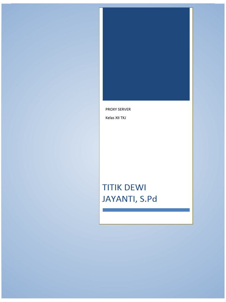 Jenis-Jenis Konfigurasi Proxy Server | PDF | Bisnis | Komputer