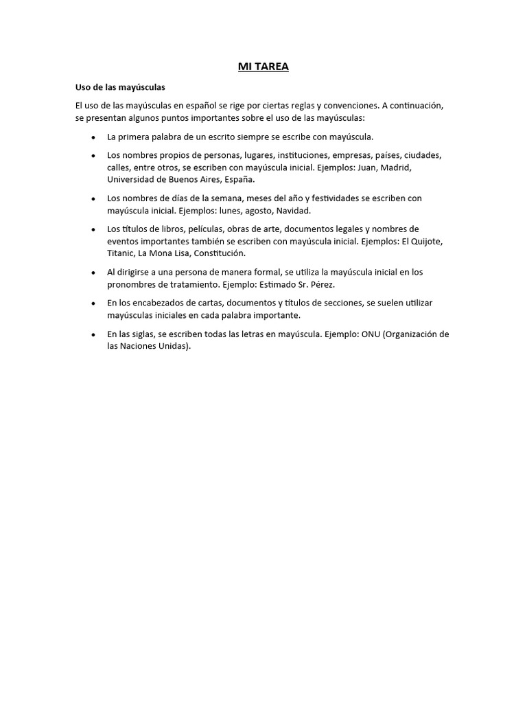 Mi Tarea | PDF | Caso de carta | Puntuación