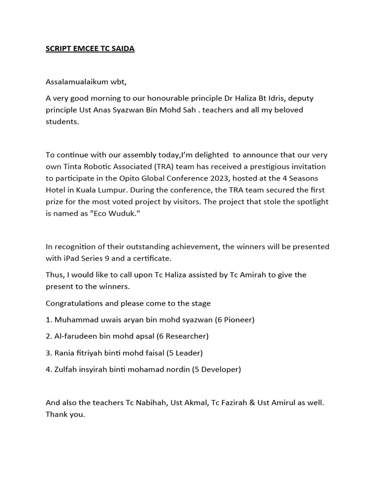 School Assembly Highlights and Awards | PDF | Travel | Home & Garden