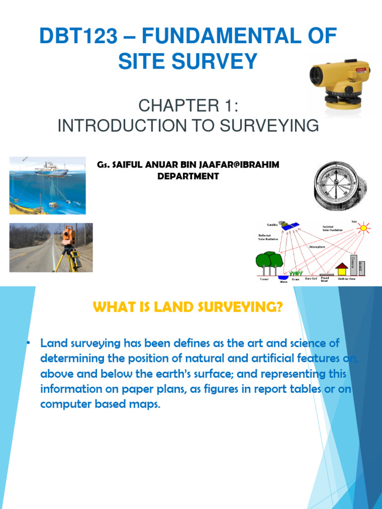 DBT123 Chapter 1 - Introduction To Surveying | Download Free PDF | Surveying | Topography