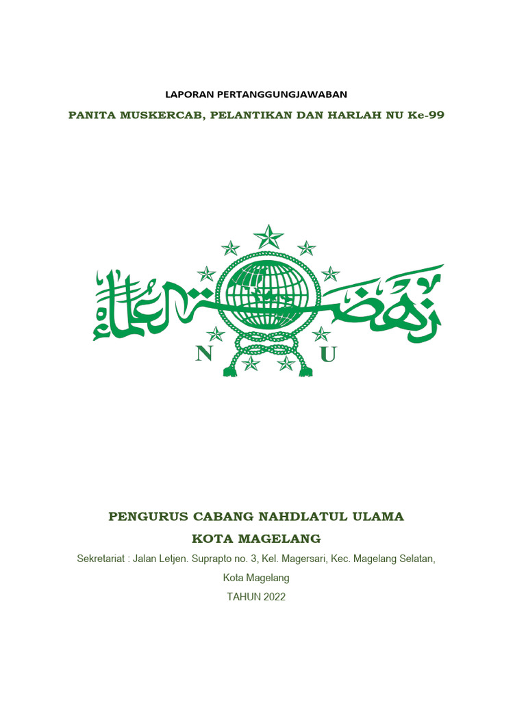 LPJ Panitia Musker, Pelantikan Dan Harlah 2022 | PDF