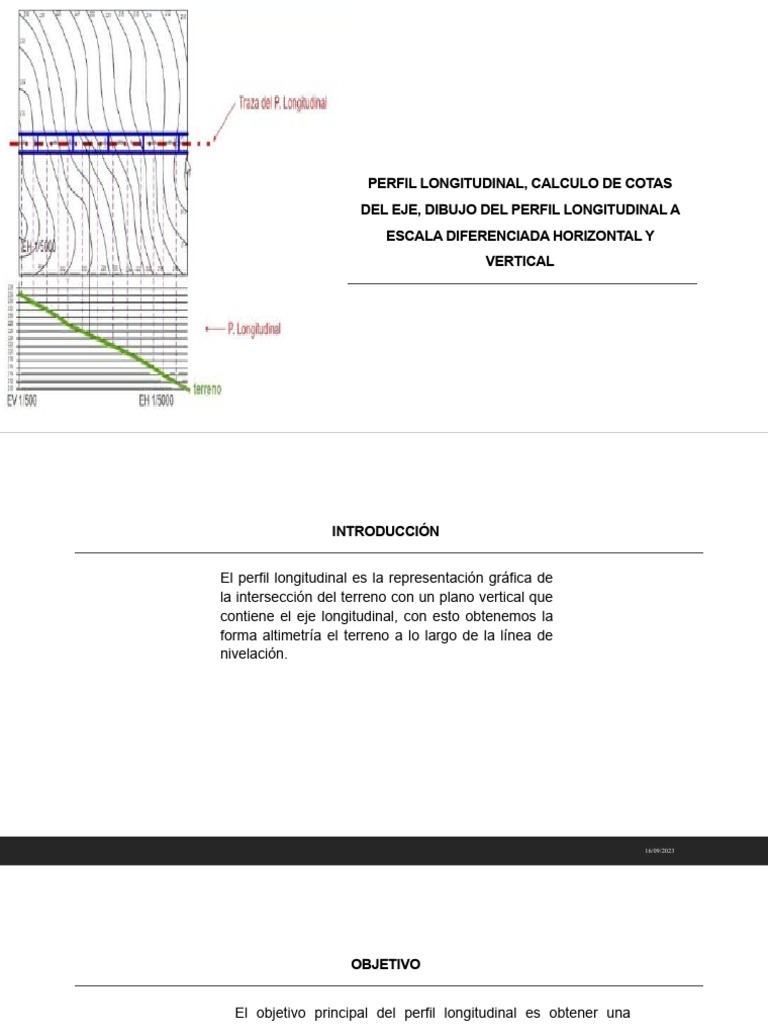 Perfil Longitudinal, Calculo de Cotas Del Eje | PDF