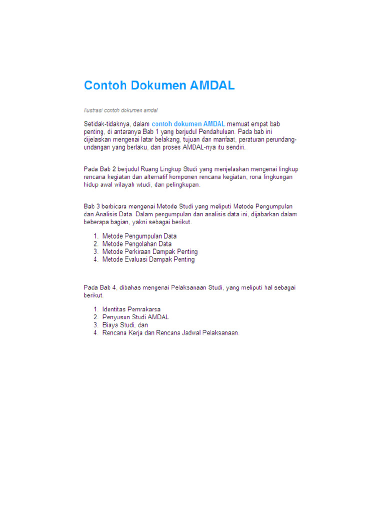 Format Amdal | PDF