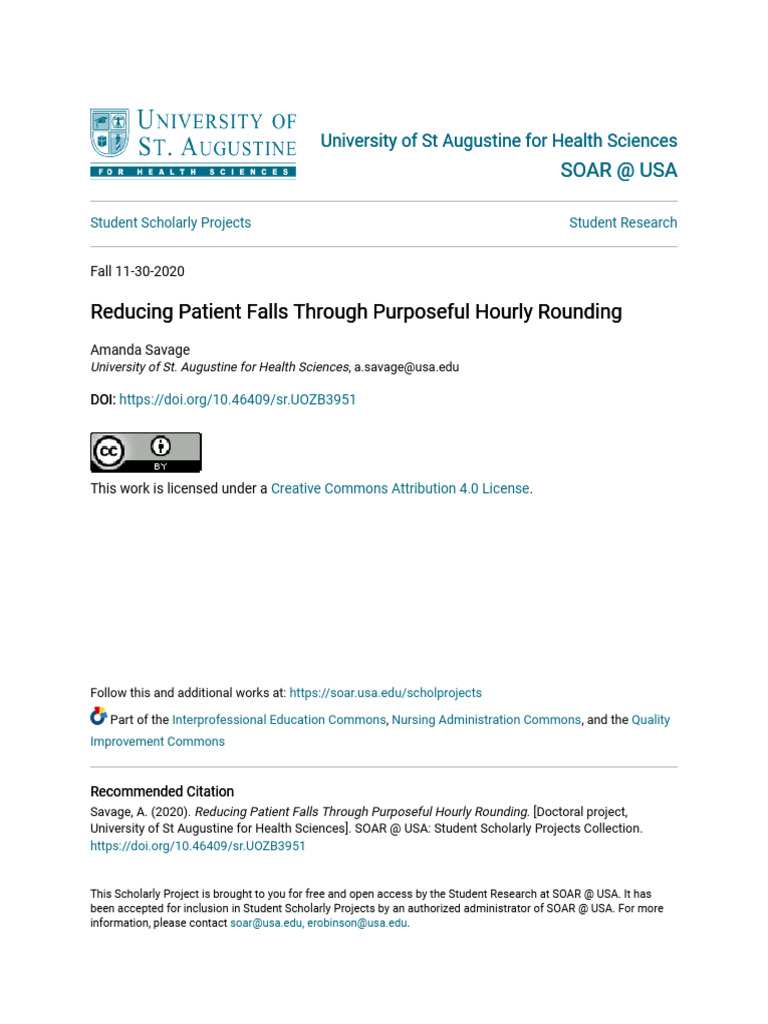 Reducing Patient Falls Through Purposeful Hourly Rounding | Download ...
