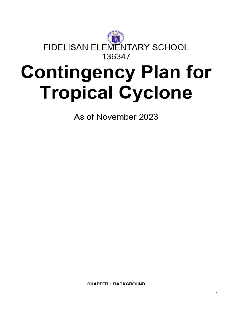 Tropical Cyclone Contingency Plan | PDF | Tropical Cyclones | Flood