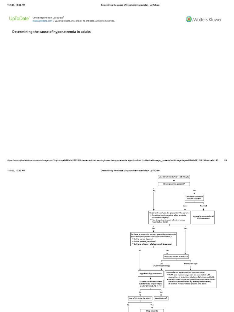 Hyponatremia Algorithm | PDF | Medical Specialties | Organ (Anatomy)