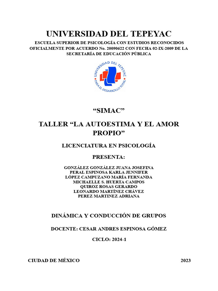 Documento SIMA FINAL | PDF | Autoestima | Empatía