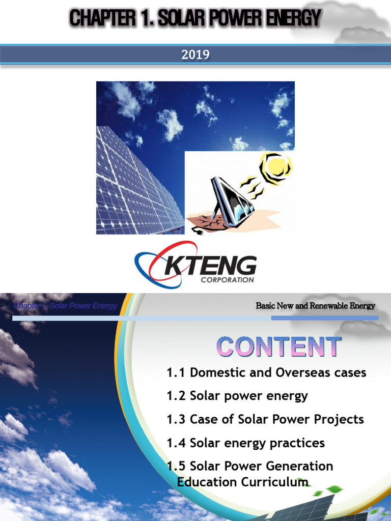 Chapter 1 Solar Power Energy Pdf Solar Cell Solar Power