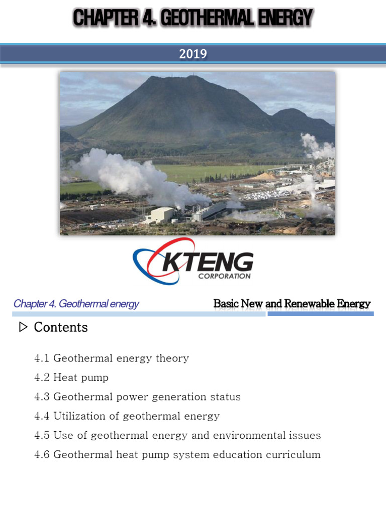 Chapter 4. Geothermal Energy | PDF | Geothermal Energy | Steam