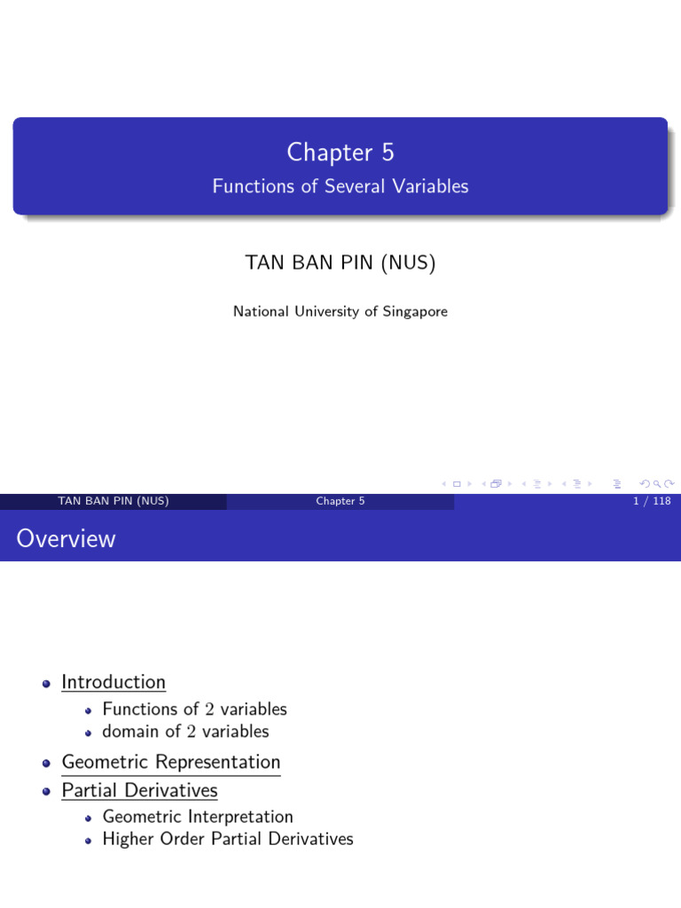 MA2311 Chapter 5 | PDF | Function (Mathematics) | Derivative