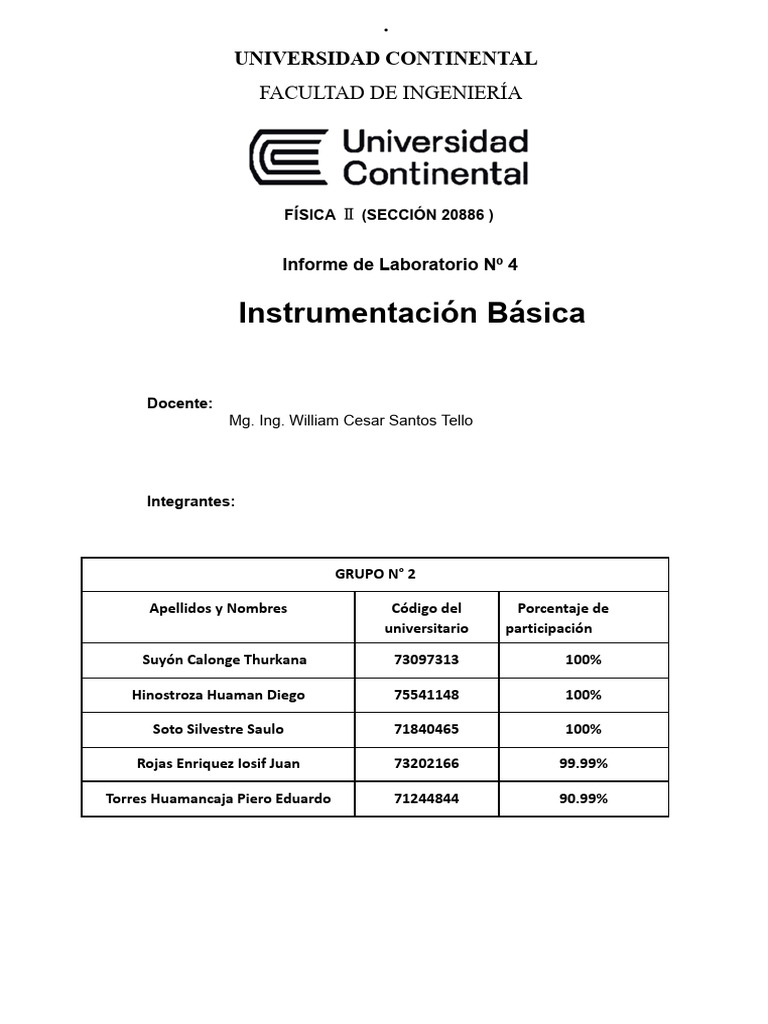 4 Inf Lab | PDF | Resistencia Eléctrica y Conductancia | Ingenieria Eléctrica