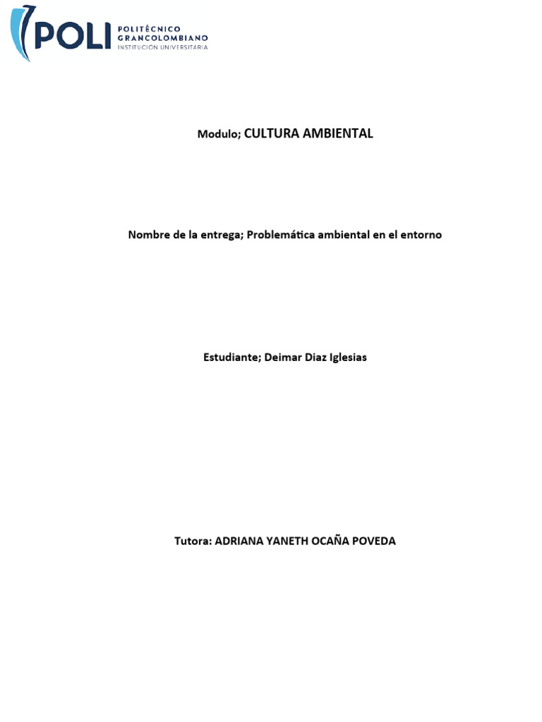 Problematica Ambiental en El Entorno | PDF | Residuos | Alcantarillado