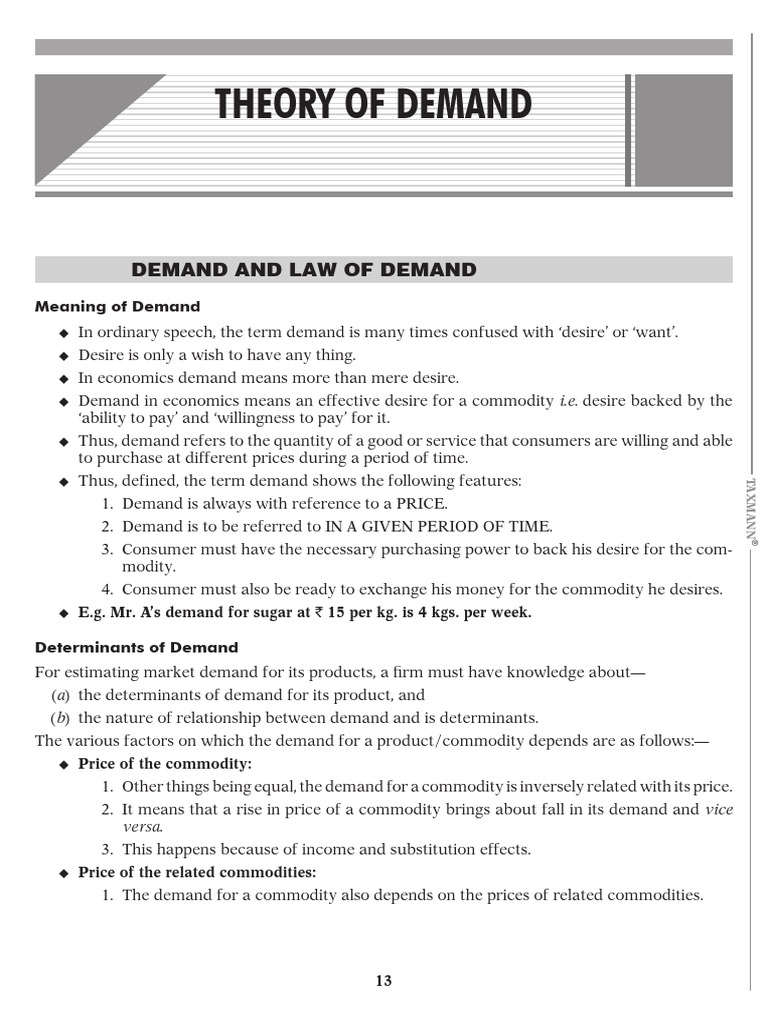 Demand and Law of Demand | PDF | Demand | Demand Curve