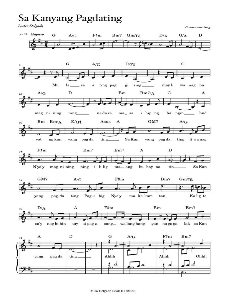 Sa Kanyang Pagdating | PDF