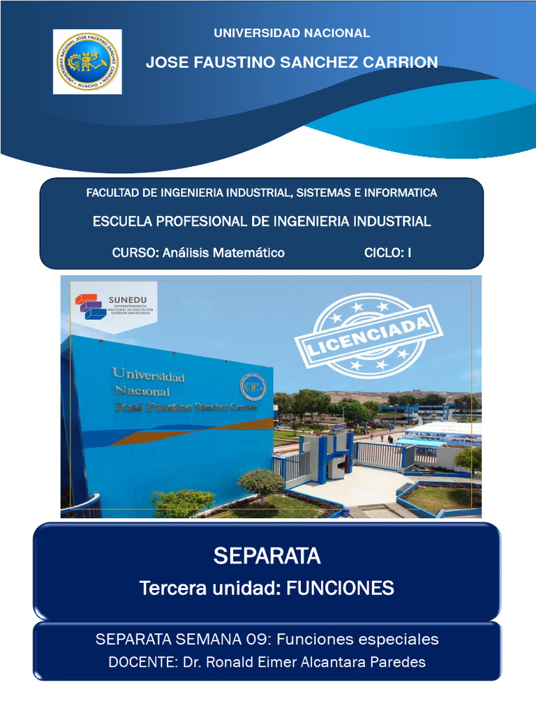 Separata Semana 09 - Funciones | PDF | Función (Matemáticas) | Conjunto (Matemáticas)
