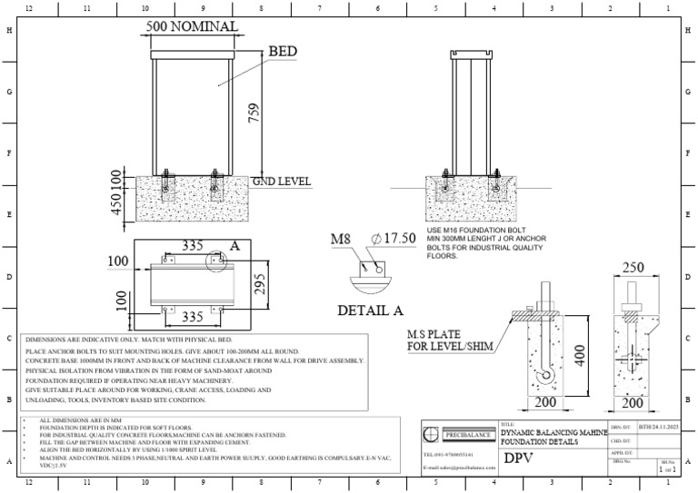 Feeder Pillar Foundation Details | PDF | Applied And Interdisciplinary ...