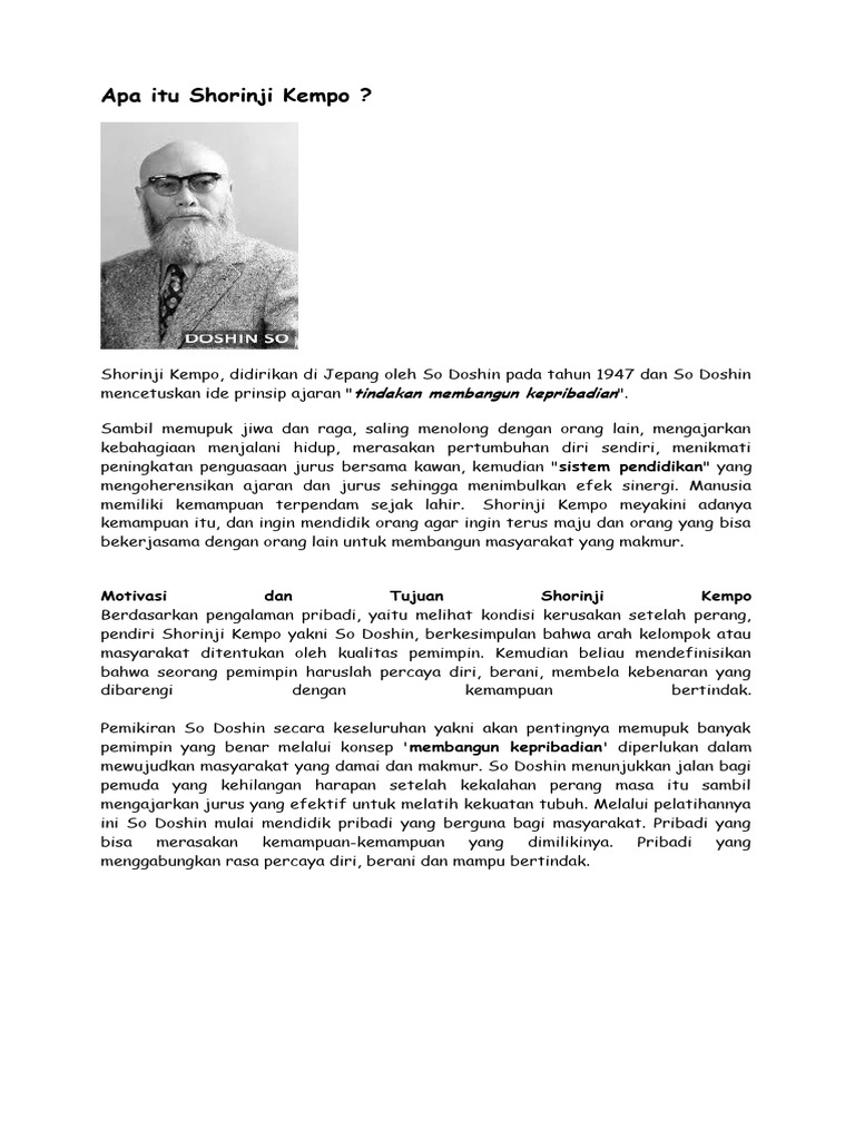 Apa Itu Shorinji Kempo | PDF | Perjalanan