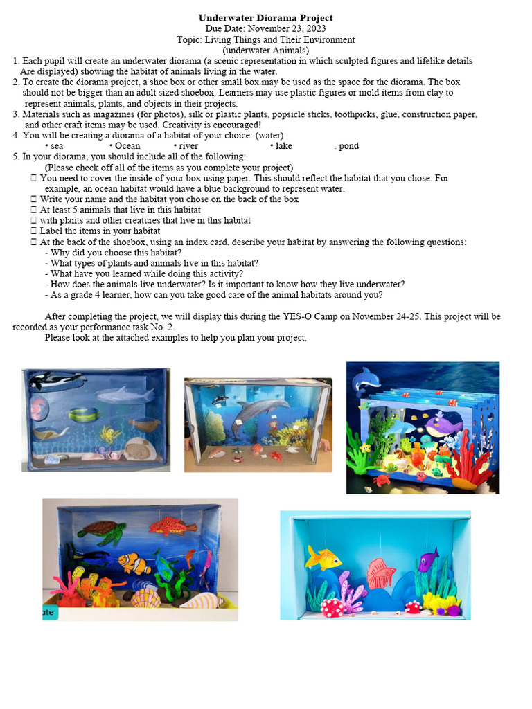 Underwater Diorama Project | Download Free PDF | Cognitive Science ...