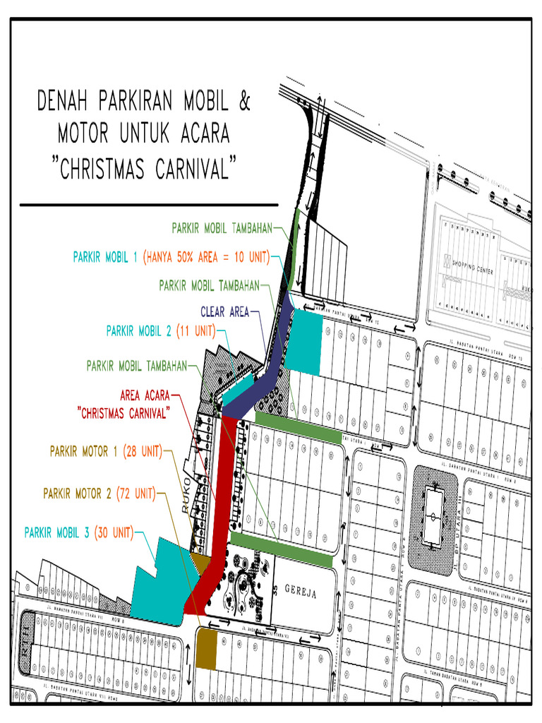 Denah Parkir Mobil& Motor Untuk Event Marketing 2 | PDF