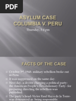 Asylum Case Summary | PDF | Treaty | Refugee