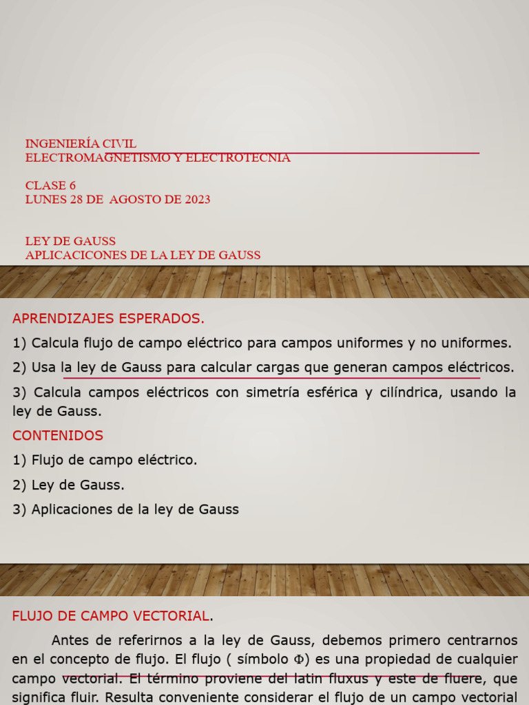 Ley de Gauss | Descargar gratis PDF | Campo eléctrico | Vector Euclidiano