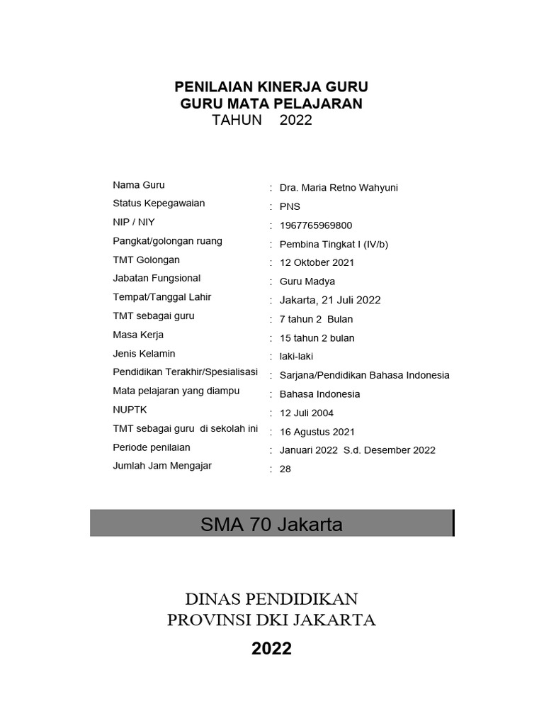 Instrumen PKG Guru Mapel | PDF