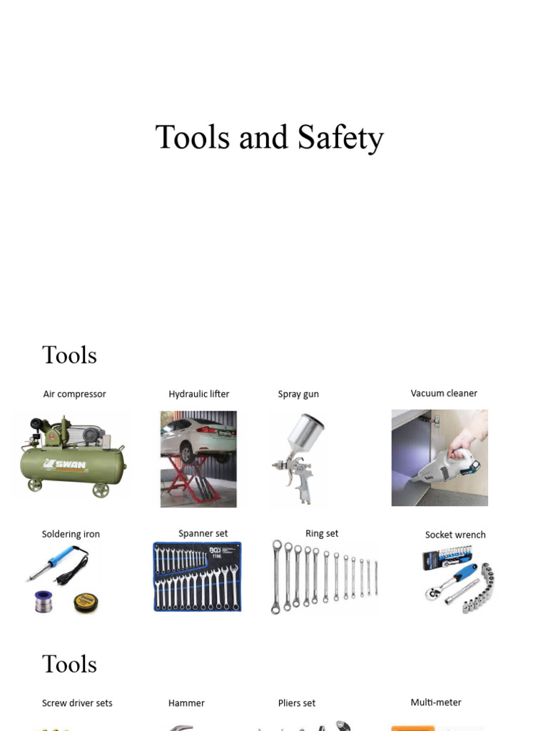Tools and Safety | PDF | Car | Tools