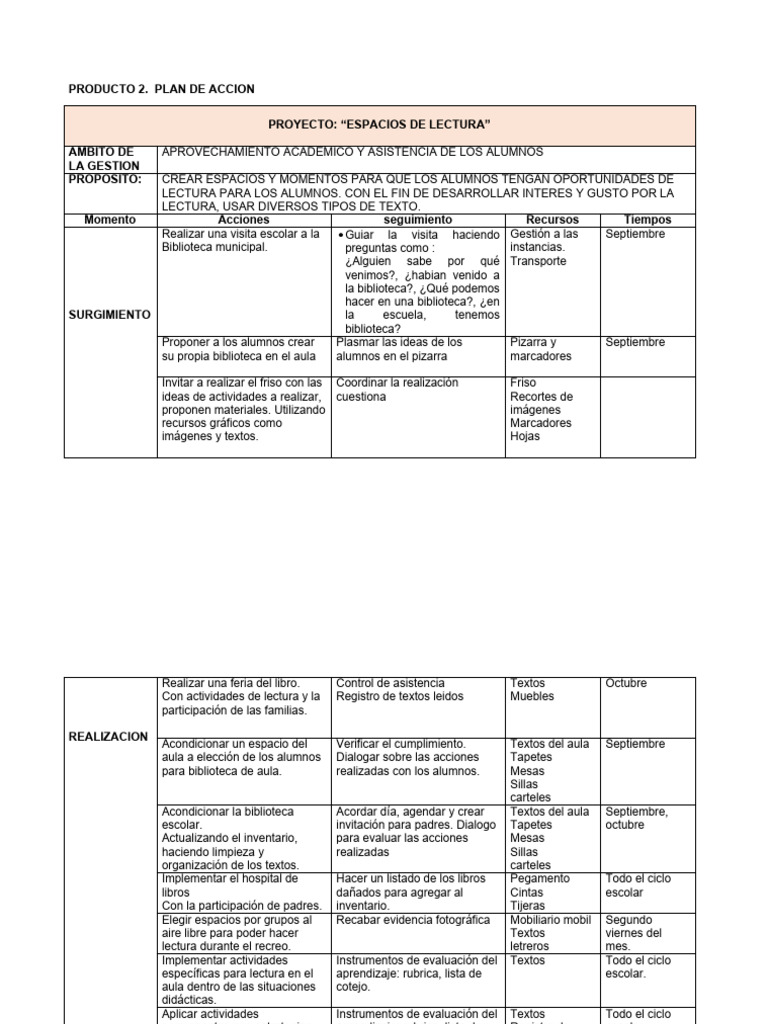 8 Plan de Accion | PDF | Evaluación | Modificación de comportamiento