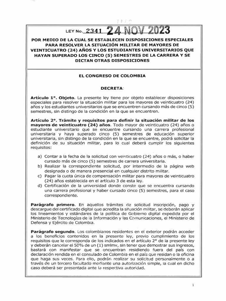 Resolución Militar para Mayores de 24 Años | PDF | Educación más alta ...