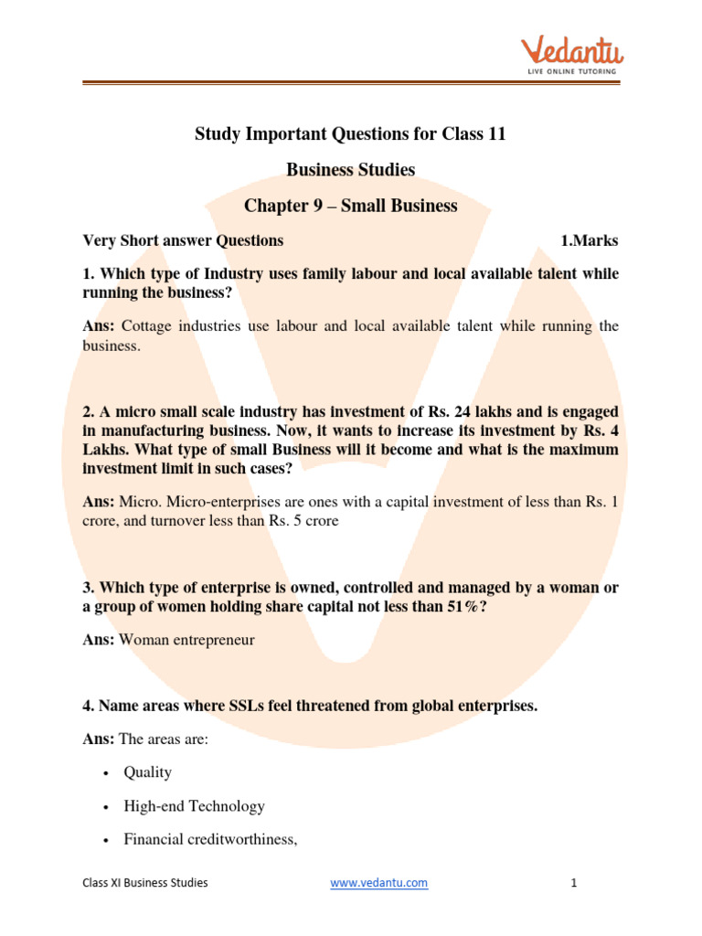 Important Questions For CBSE Class 11 Business Studies Chapter 9 ... Important Questions For CBSE Class 11 Business Studies Chapter 9 ...