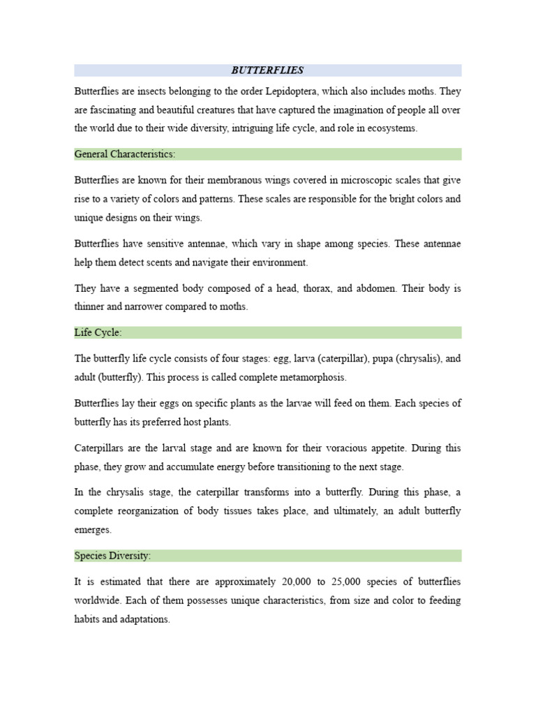 BUTTERFLIES | PDF | Lepidoptera | Butterfly