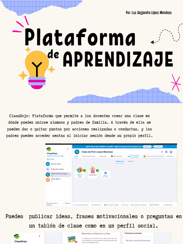 ClassDojo: Plataforma Interactiva Educativa | PDF