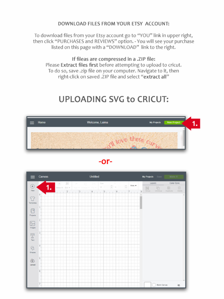 Howto Ulpload SVG To Cricut Guide | PDF