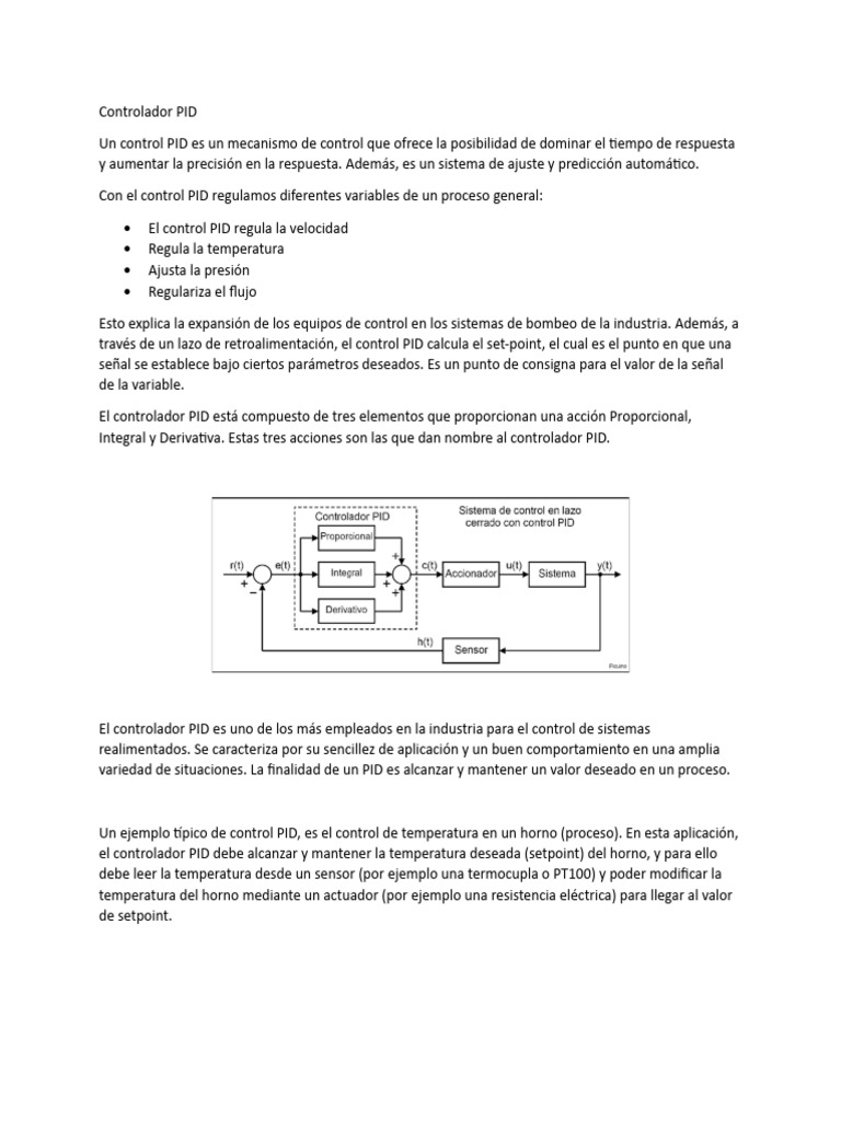 Diagrama de Bloques del Control PID | PDF | Ingenieria Eléctrica | Mecánica