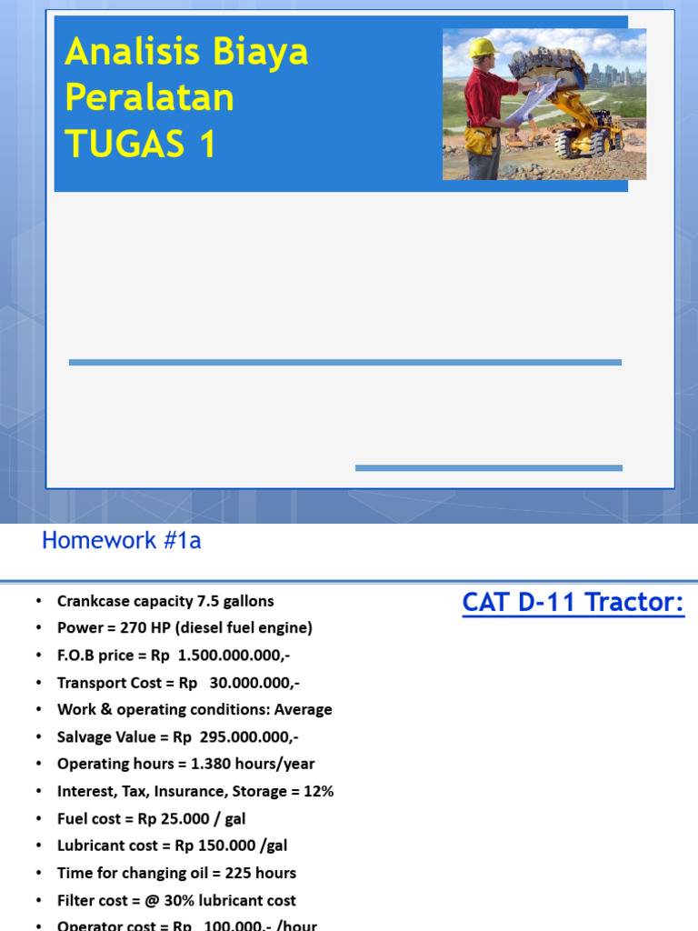 HW 1 Analisis Biaya Peralatan | PDF