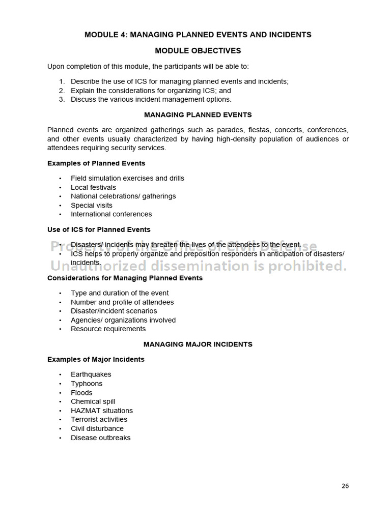 BICS Module 4 Complete | PDF | Incident Command System | Emergency ...