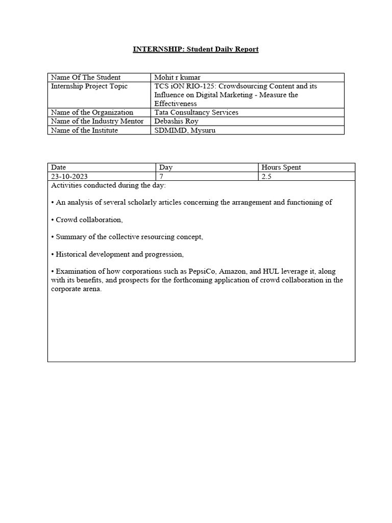 Day 7 Activity Report | PDF