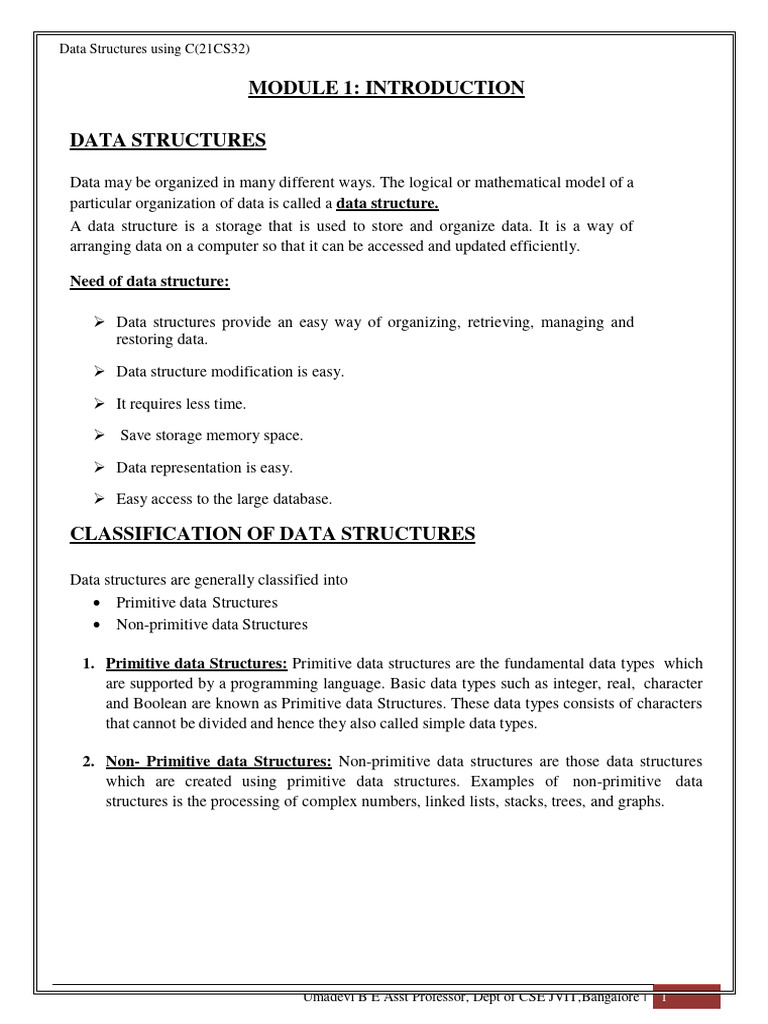 Module-1 (1) - 1 | PDF | Pointer (Computer Programming) | Data Type