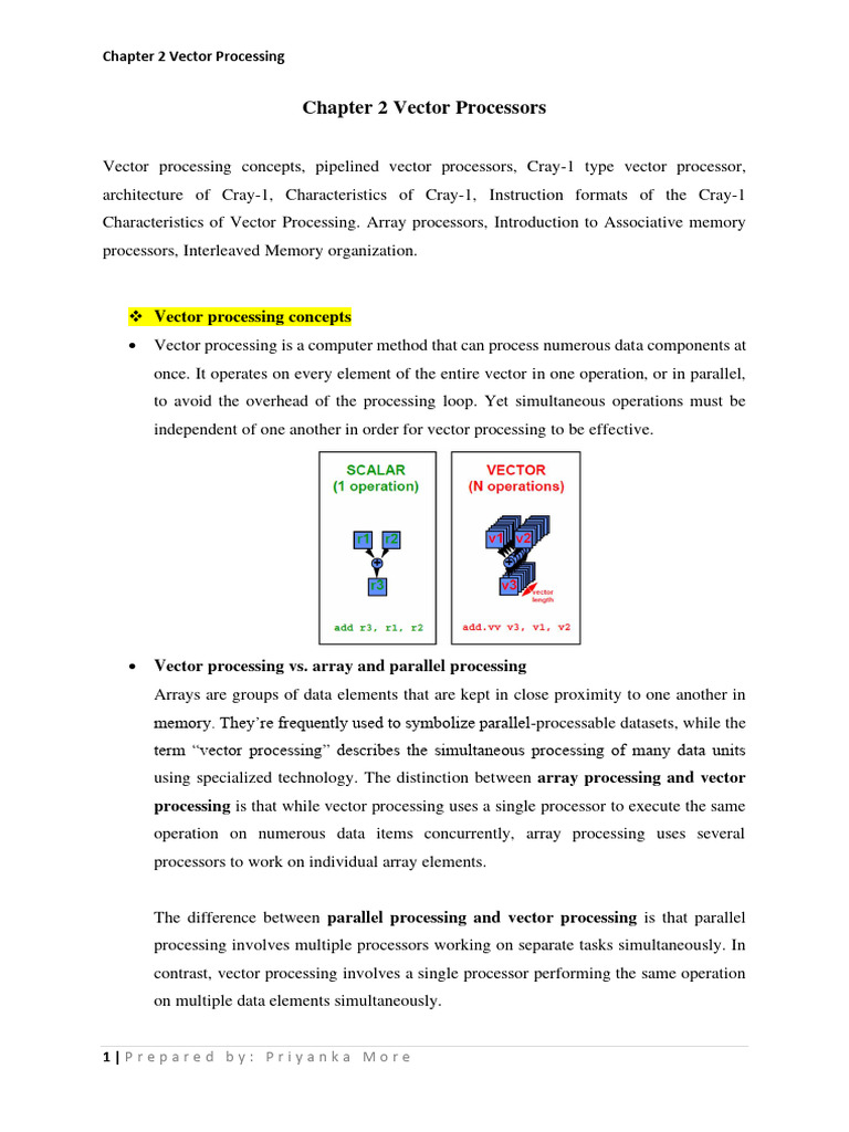 CH 2 Vector Processing | PDF | Central Processing Unit | Random Access ...