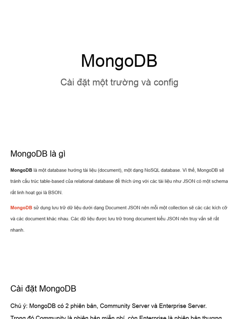 MongoDB - Installation - Config | PDF