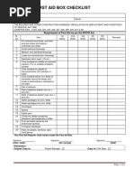 First Aid Box Checklist AbuDhabi ADOSH | PDF