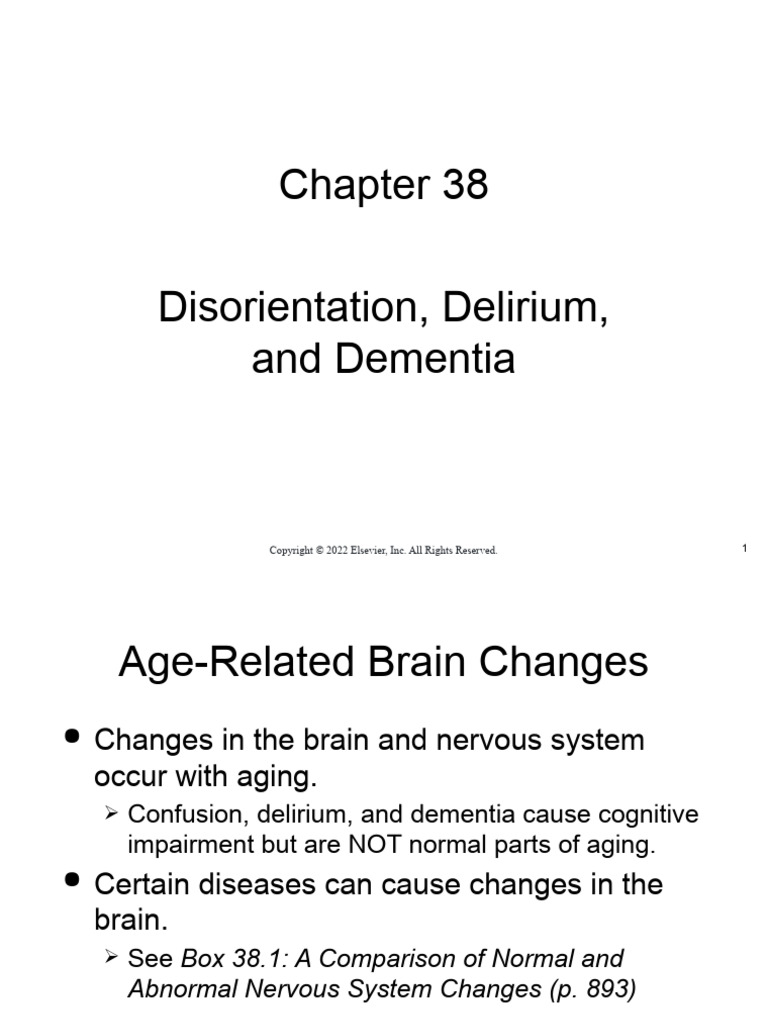 Chapter 038 | PDF | Dementia | Alzheimer's Disease