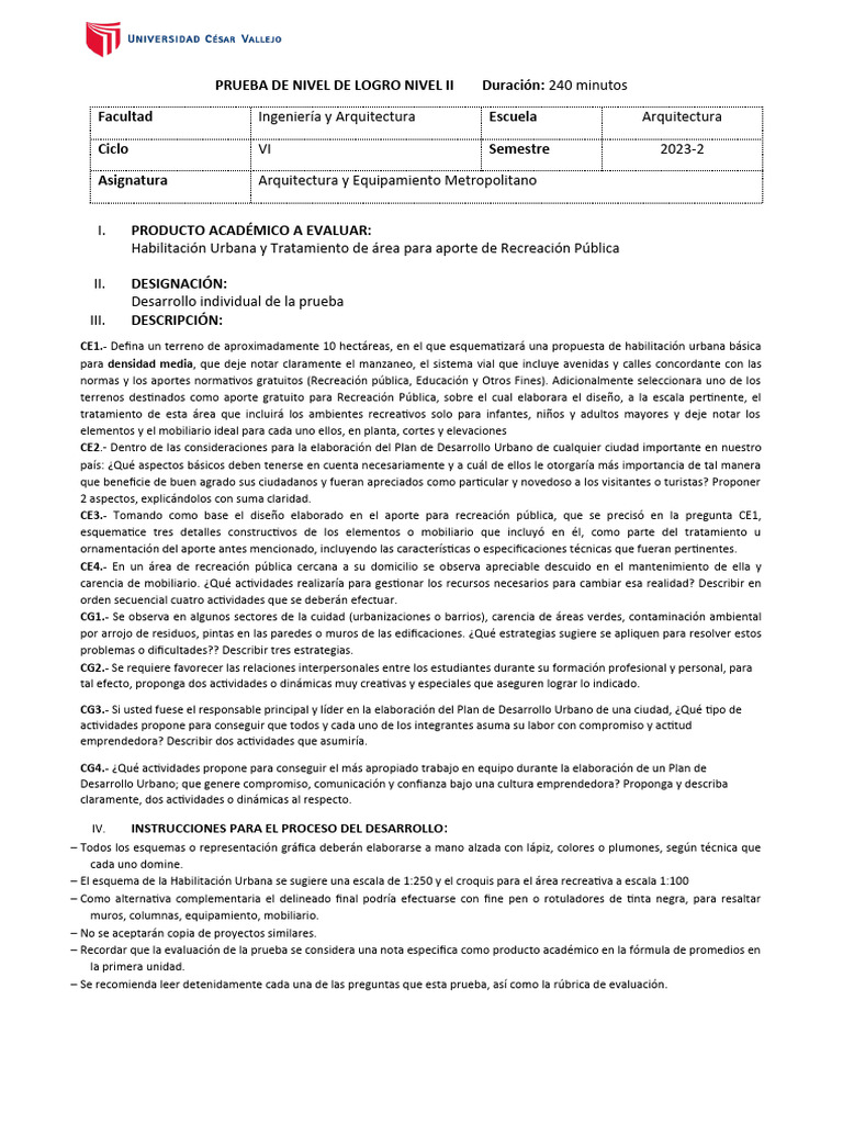 PRUEBA DE NIVEL DE LOGRO Nivel 2 VI CICLO 2023 2 Plan D | PDF | Iniciativa empresarial | Diseño