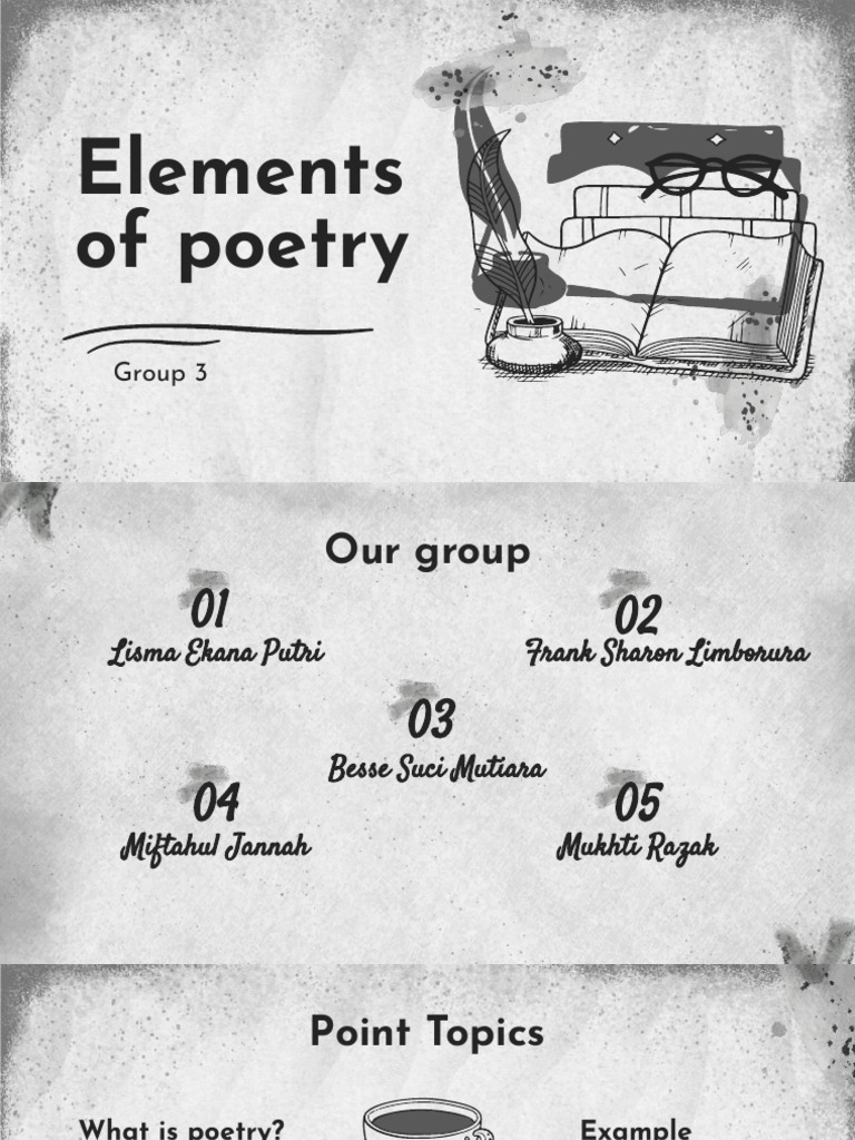 Group 3 Element of Poetry | PDF | Poetry | Syllable